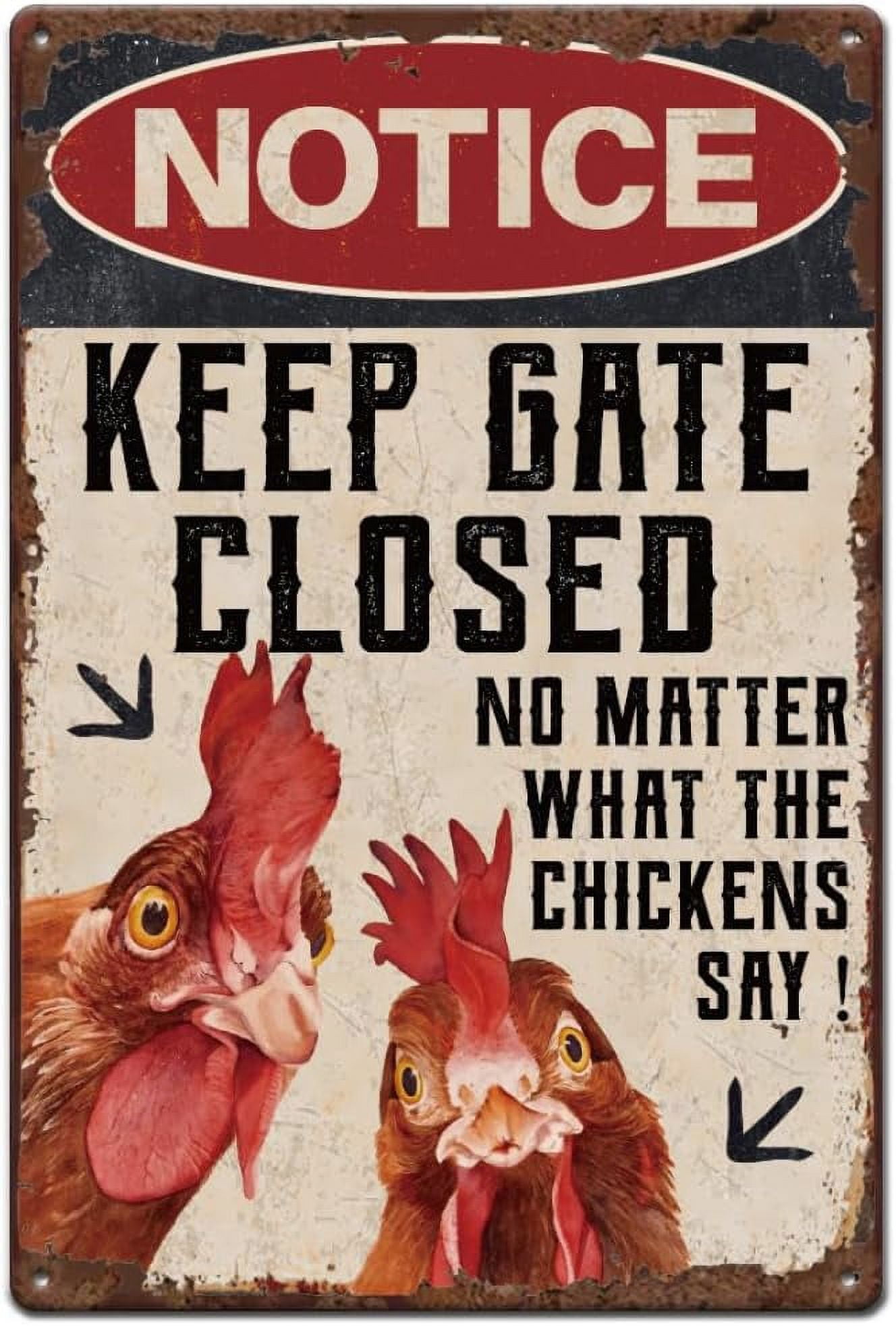 Funny Chicken Coop Tin Sign Notice Signs Retro Metal Poster Vintage ...