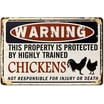 Bigtime Signs Beware of Chickens PVC Warning Sign 9""x12 - Walmart.com