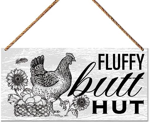 Funny Chicken Coop Wood Sign Decor Farmhouse Farm Sign Decoration for ...
