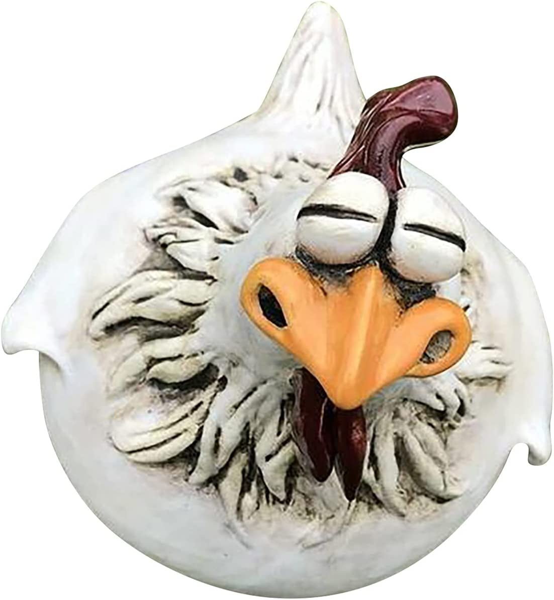 Funny Chicken Fence Decoration Statues for Garden Stairs, Farm, Patio ...