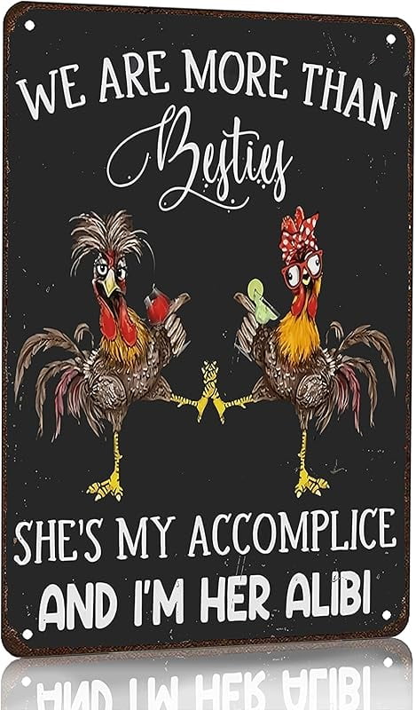 Funny Chicken Gifts Chicken Coop Rules Tin Sign for Home Farm Chicken ...