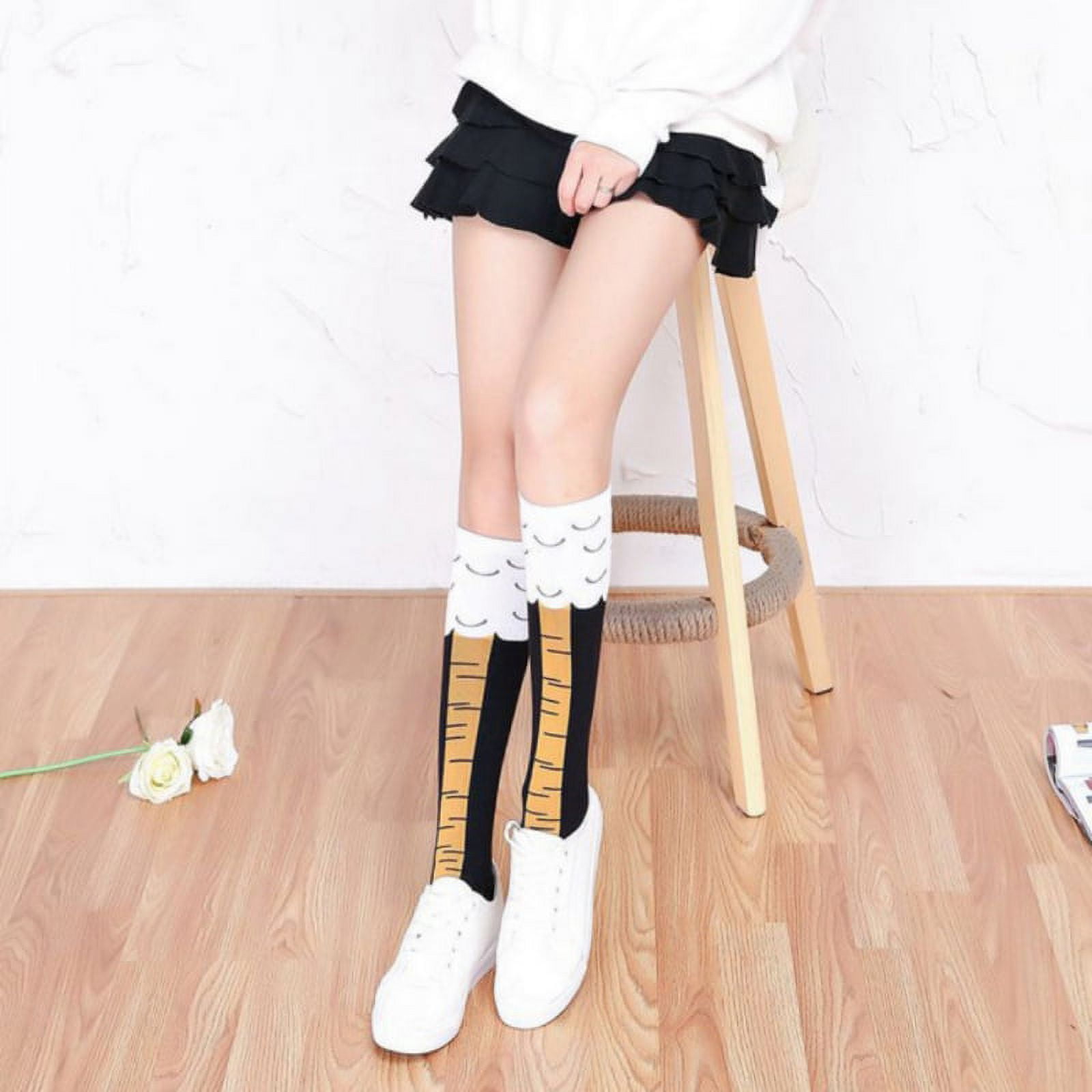 Funny Chicken Legs Socks Womens 3D Chicken feet Knee Socks, 1 Pair ...