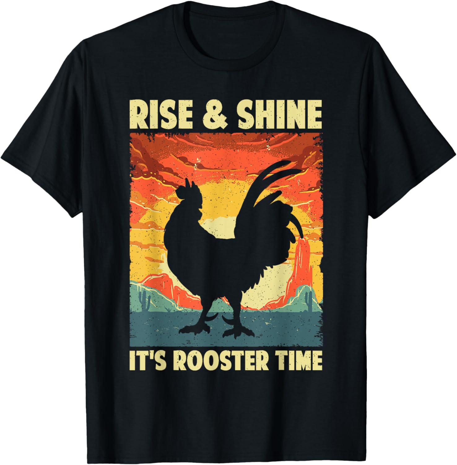 Funny Chicken Rooster Design For Men Women Rooster Lover T-Shirtmen and ...