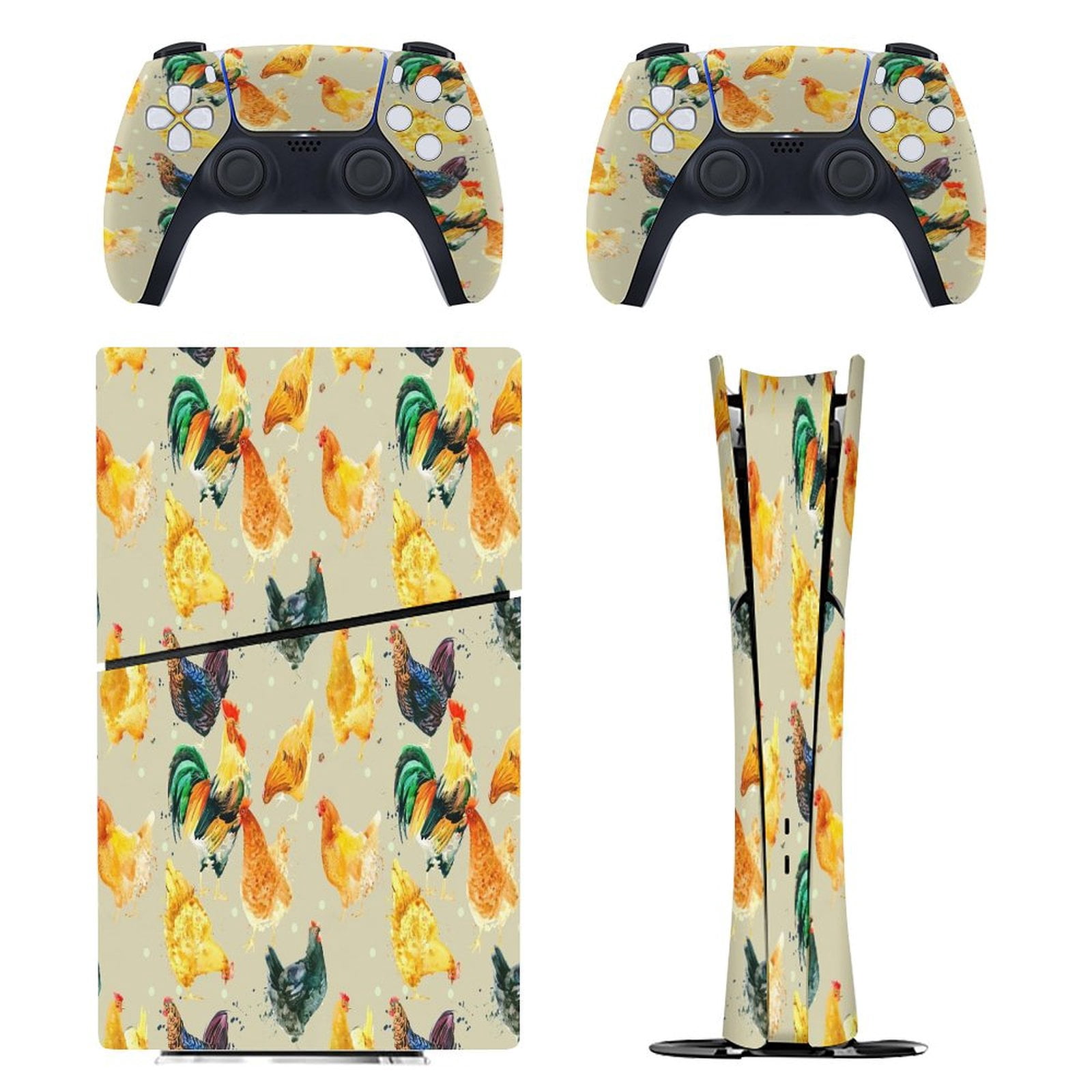 Funny Chicken Roosters PS5/PS5 Pro/PS5 Slim Digital Disc Skin Sticker ...