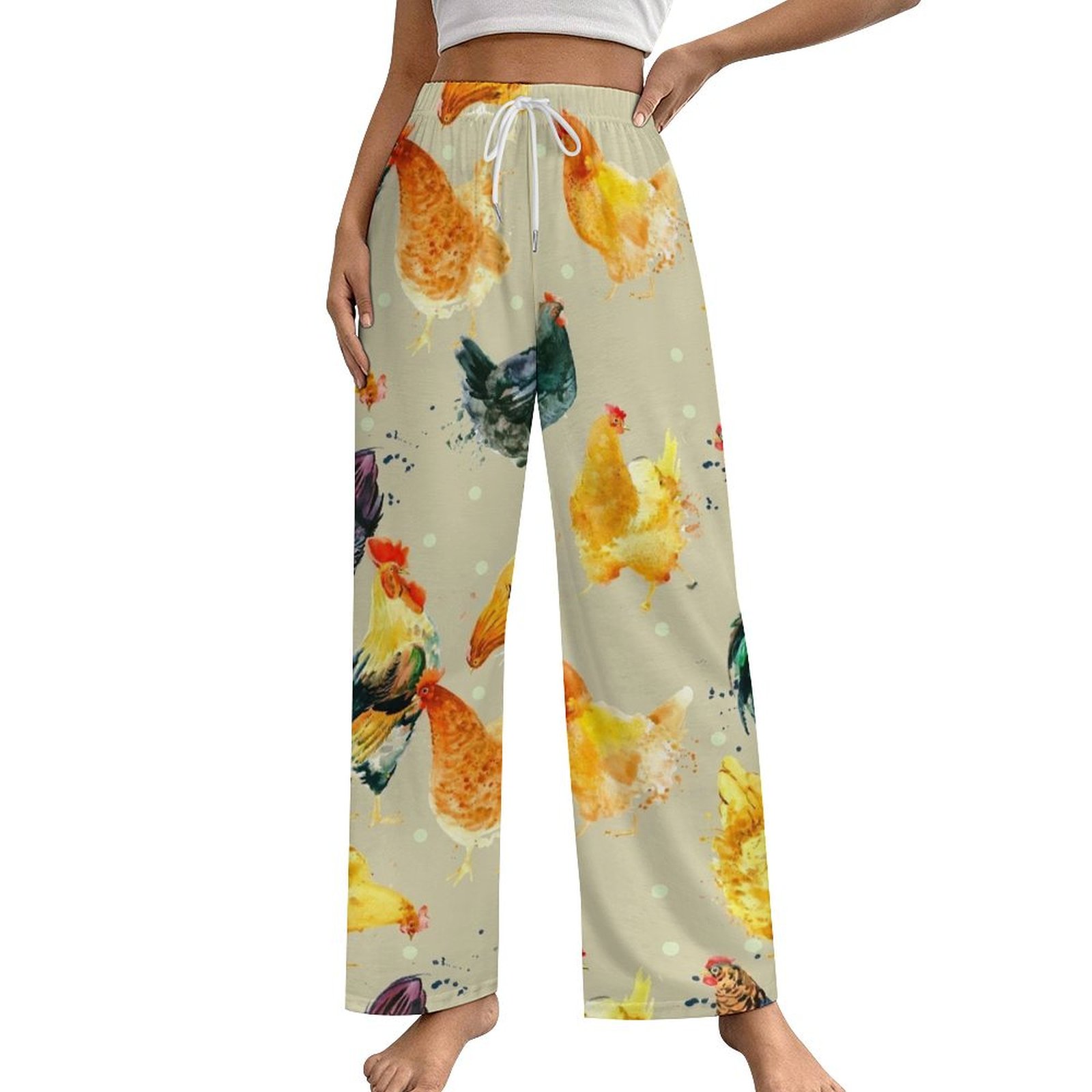 Funny Chicken Roosters Women's Pajamas Pajama Pants Women's Sleepwear ...