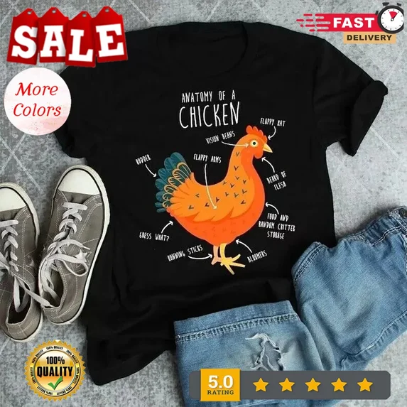Funny Chicken Shirt, Women Men, Chicken Lover Gift, Cute Bird T-shirt ...