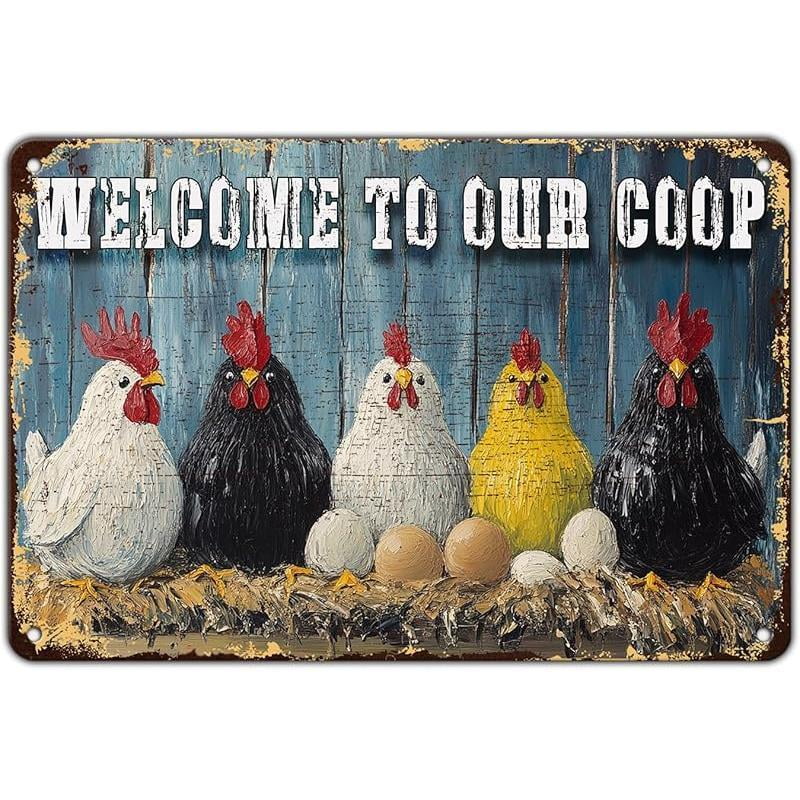 Funny Chicken Signs Chicken Coop Please Keep Gate Closed No Matter What ...