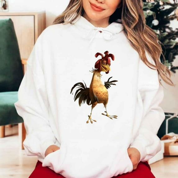 Funny Chicken Surfing Rooster Cartoon Inspired Art Unisex Hoodie up to ...
