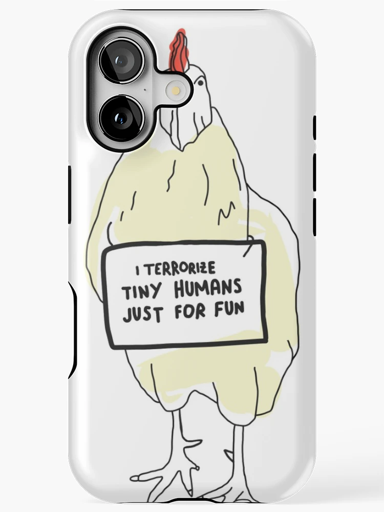 Funny Chicken Tiny Human Case for 11 to 17 Pro Max – Humorous Cute ...