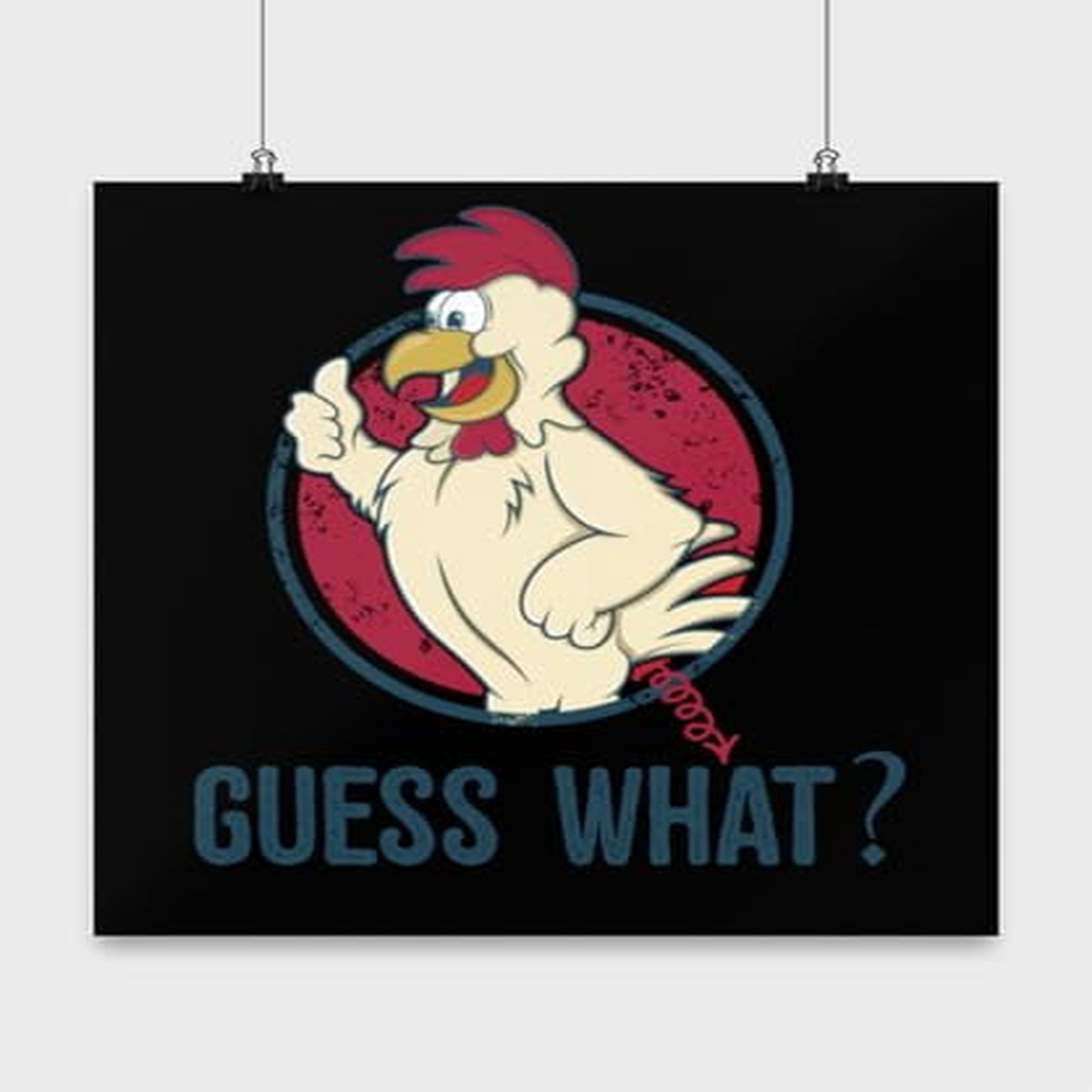Funny Chickens Wall Art - Chicken Lover - 13x13 Poster Print - Home ...