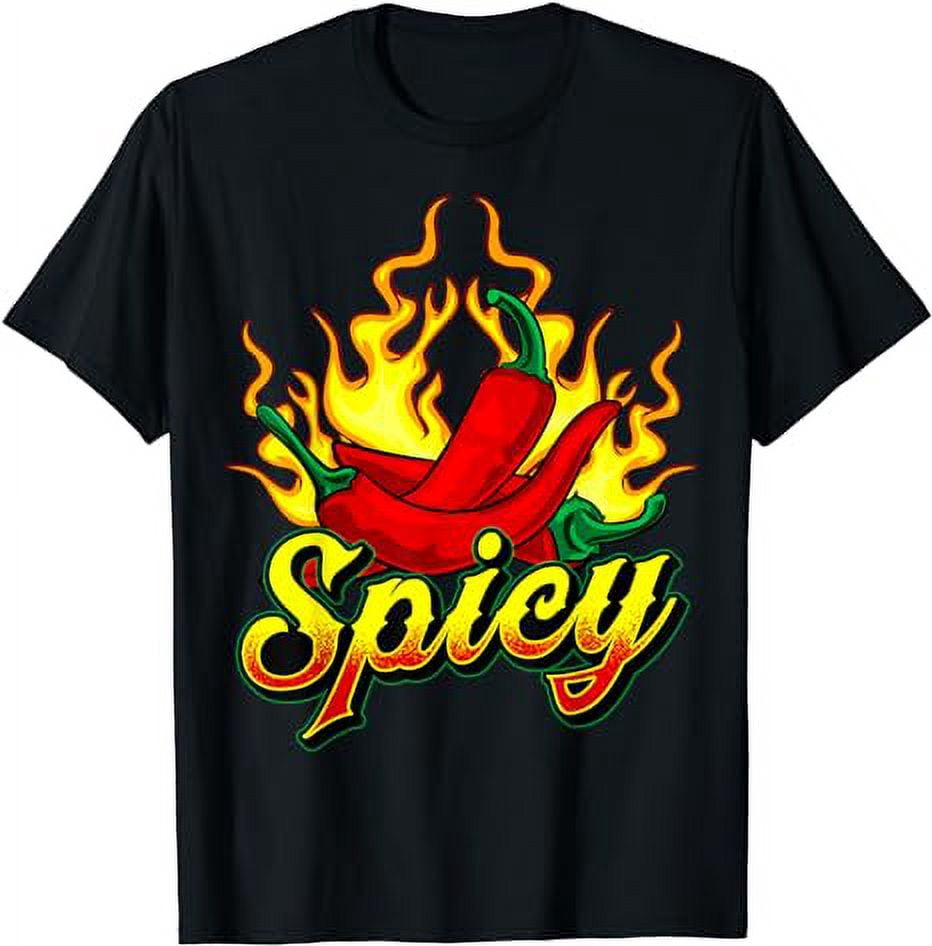 Funny Chilli Hot Pepper Spicy Chillis Fiery Mexican Jalapeno T-Shirt ...