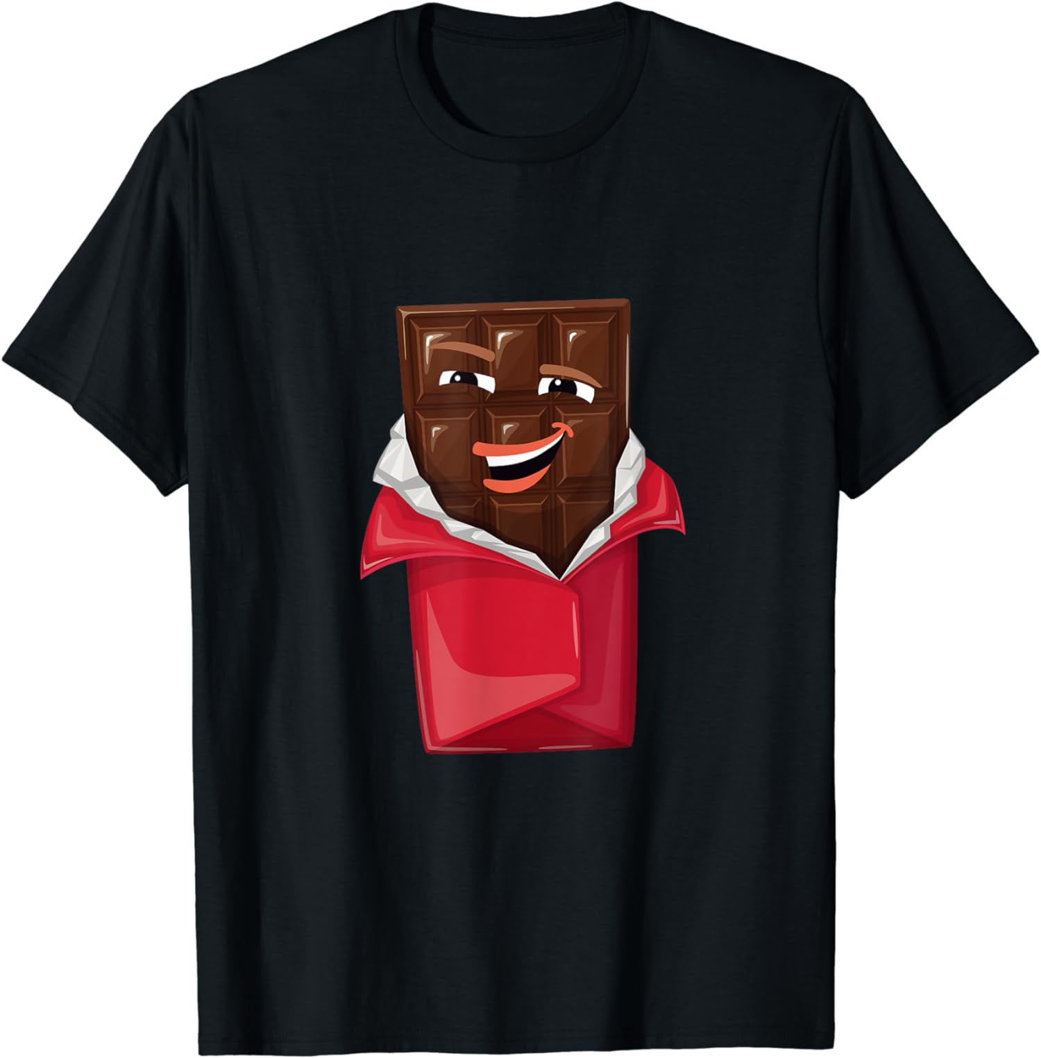 Funny Chocolate Bar With A Smiling Face Chocolate T-Shirt - Walmart.com