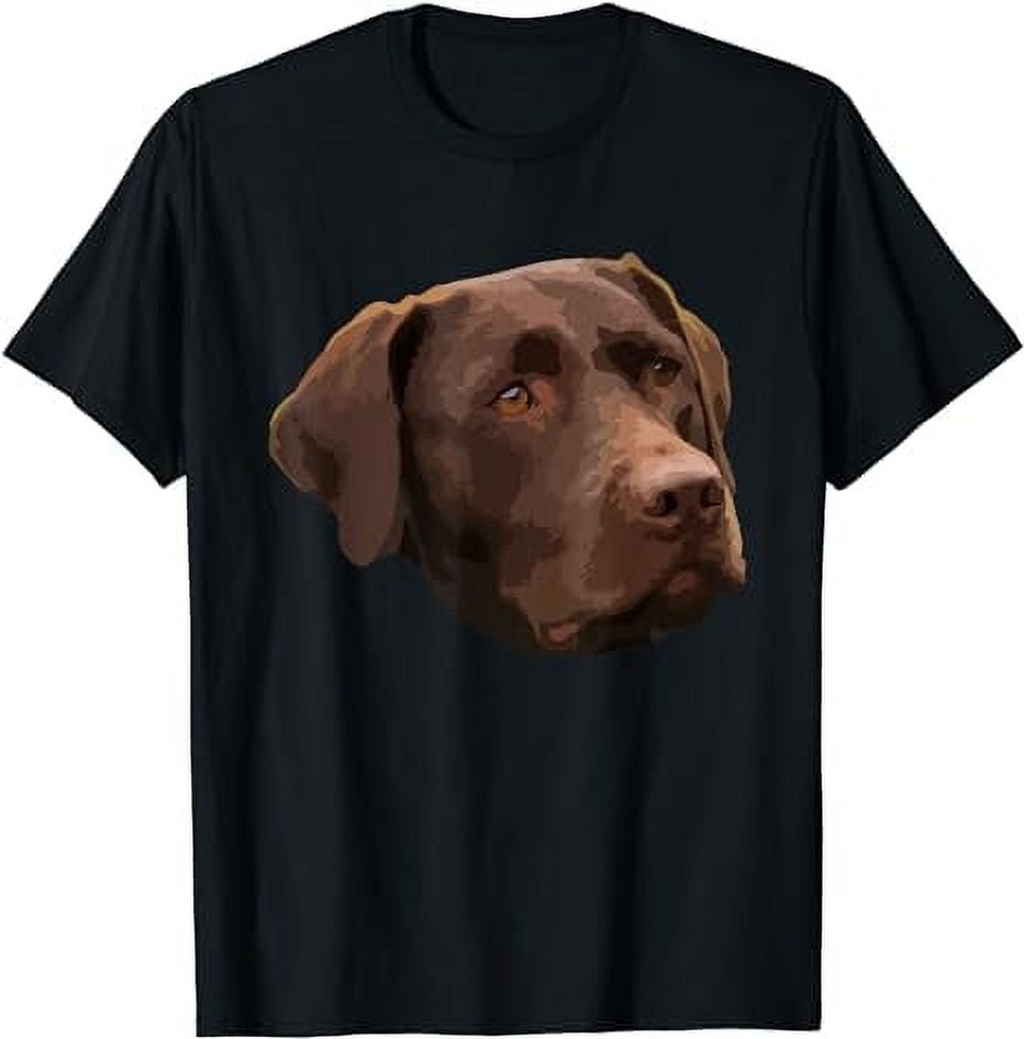 Funny Chocolate Lab T-Shirt | Labrador Retriever Dog Head - Walmart.com