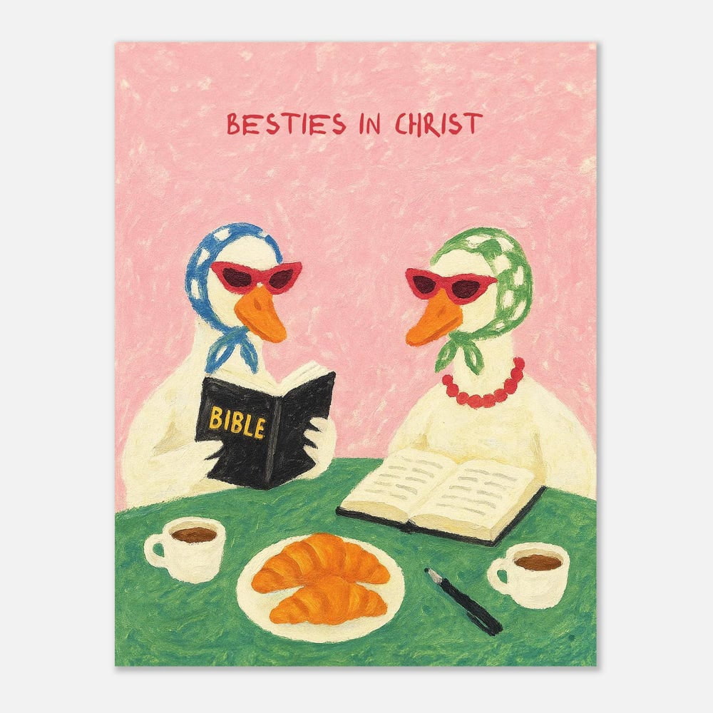 Funny Christian Duck Wall Art Print Bible Study Poster Faith Based Wall ...