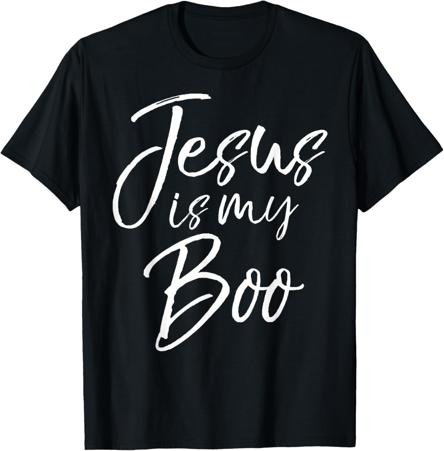 Funny Christian Halloween Ghost Pun Joke Jesus is My Boo T-Shirt ...