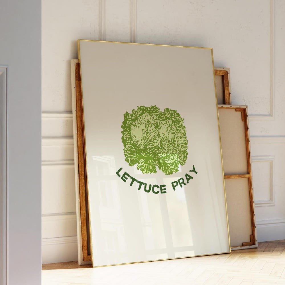 Funny Christian Lettuce Print: Quirky Kitchen Decor UNFRAMED PAPER ...