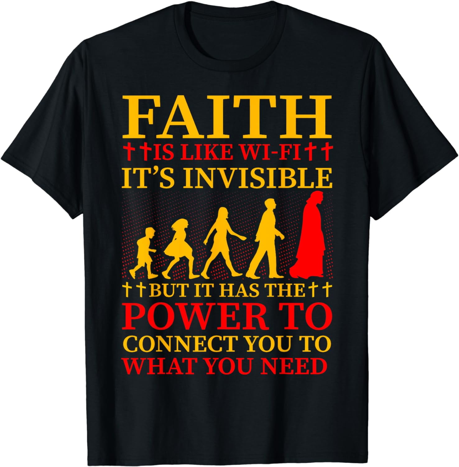 Funny Christian Pastoral Jesus God Faith Is Like Wi-Fi T-Shirt ...