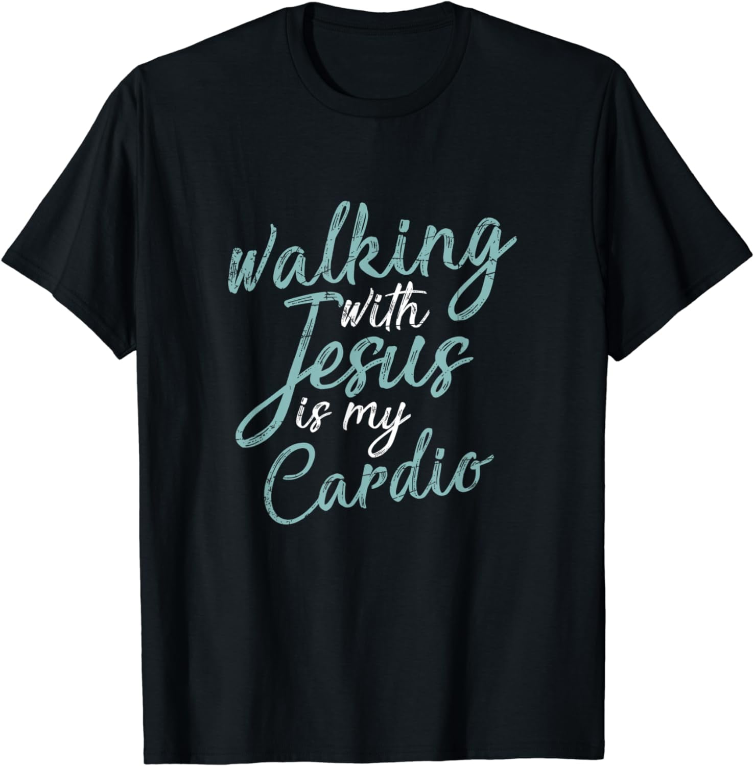 Funny Christian Workout Cardio Gift Jesus Christ Prayer T-Shirt ...