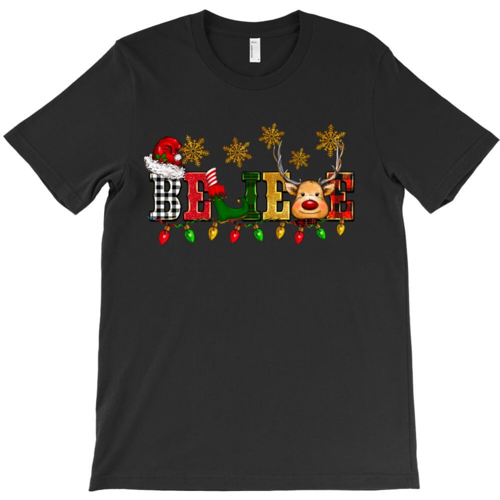 Funny Christmas Believe Holiday Magic St. Nick Graphic T-Shirt - Unique ...