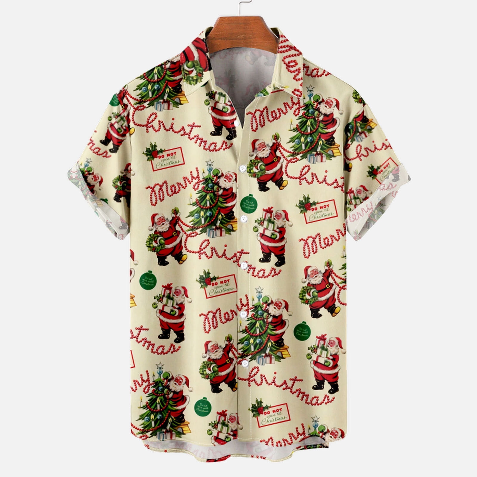 Funny Christmas Button Up Shirts for Men,Men's Christmas Shirt Short ...