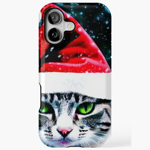 Funny Christmas Cat Holiday Humor Pet Phone Case 17 16 15 14 13 12 11 ...
