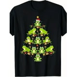 Funny Christmas Frog Holiday Tree Gift Cotton Graphic T-Shirt, for Men ...