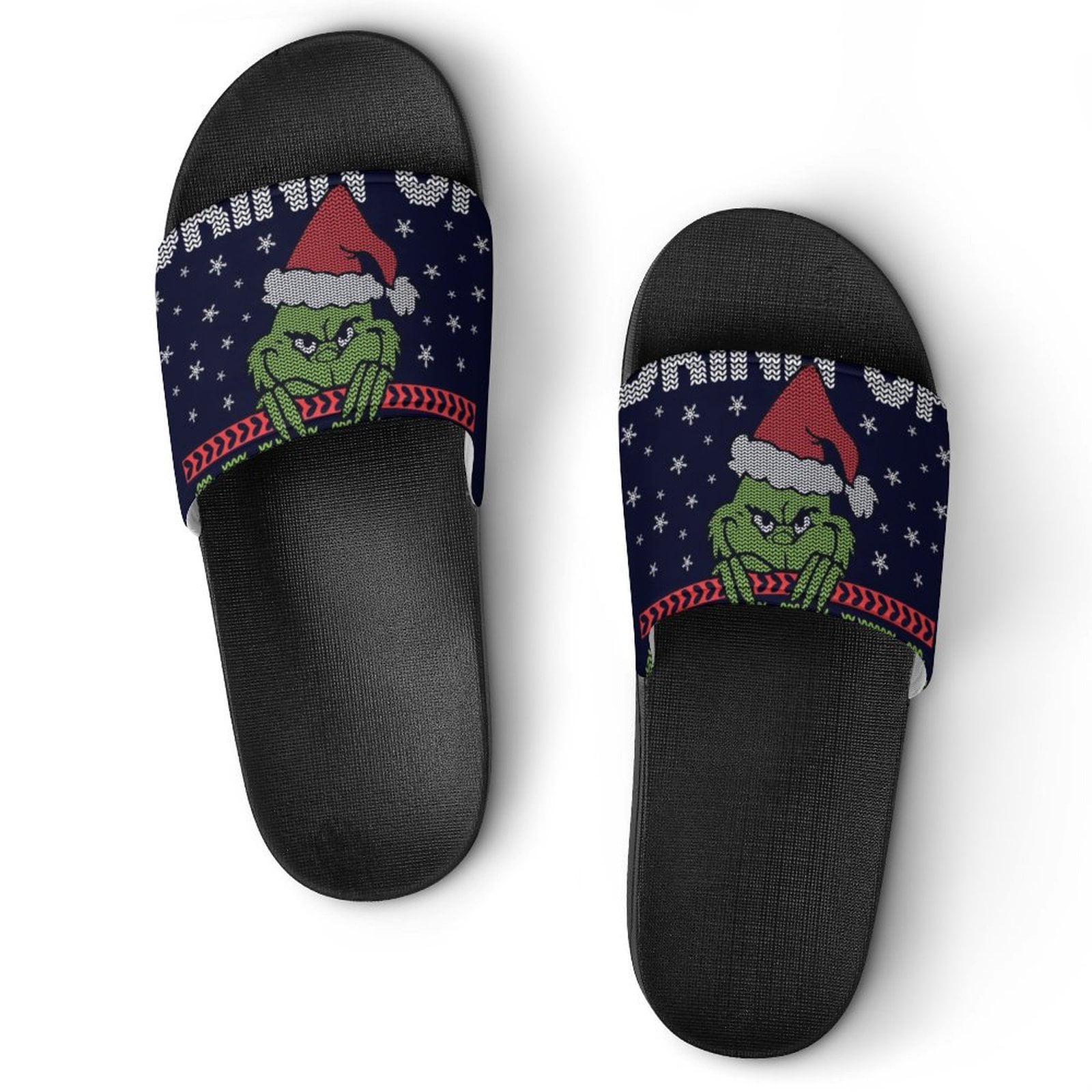Funny Christmas Grinch Slide Sandals for Men Women,Ultra Comfort ...