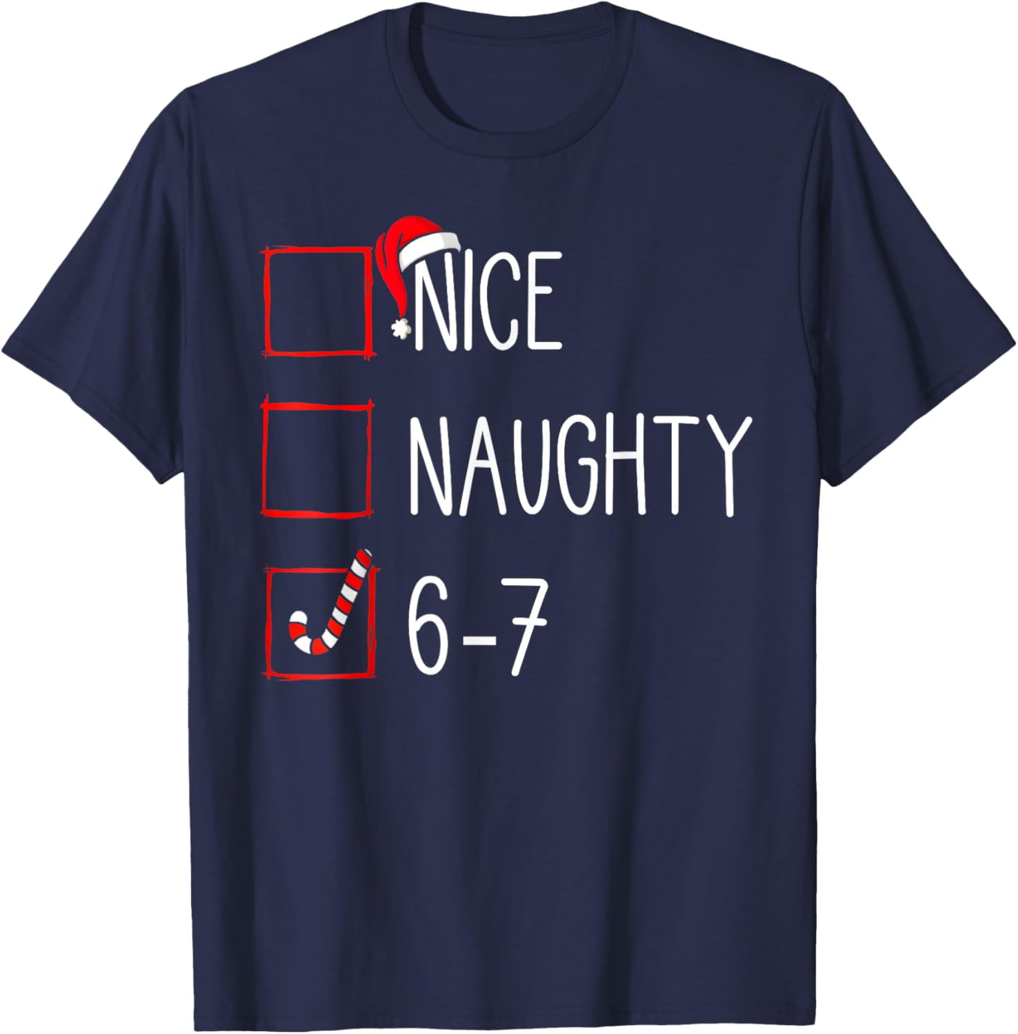 Funny Christmas List Nice Naughty Meme T-Shirt - Walmart.com