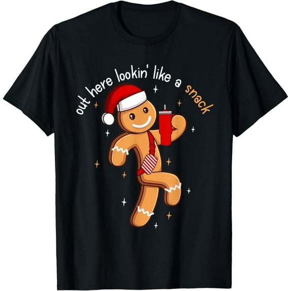 Funny Christmas Men Women T-Shirt Santa Claus Graphic Holiday Top ...