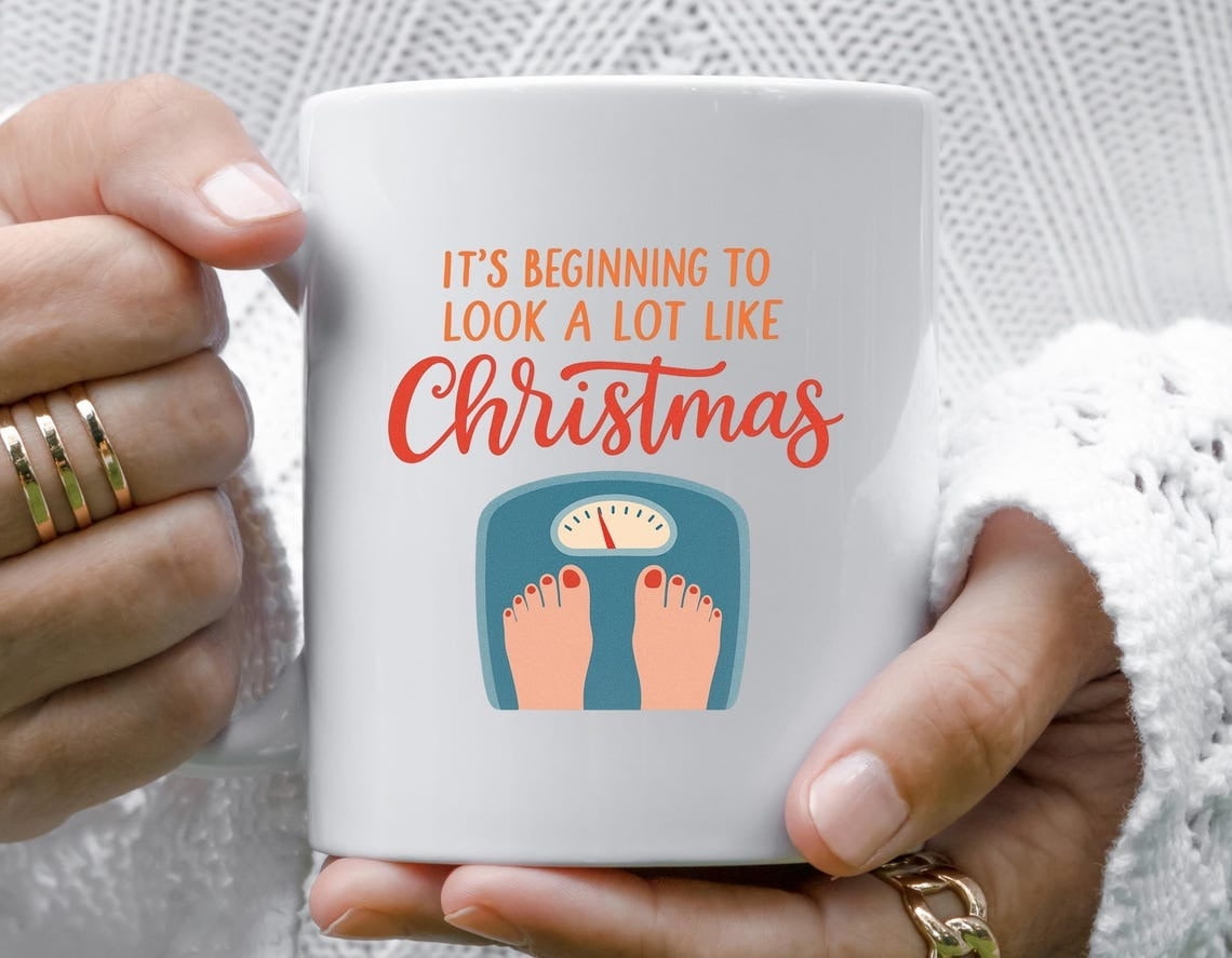 Funny Christmas Mug With Scale And Weight Saying For Friends, Family ...