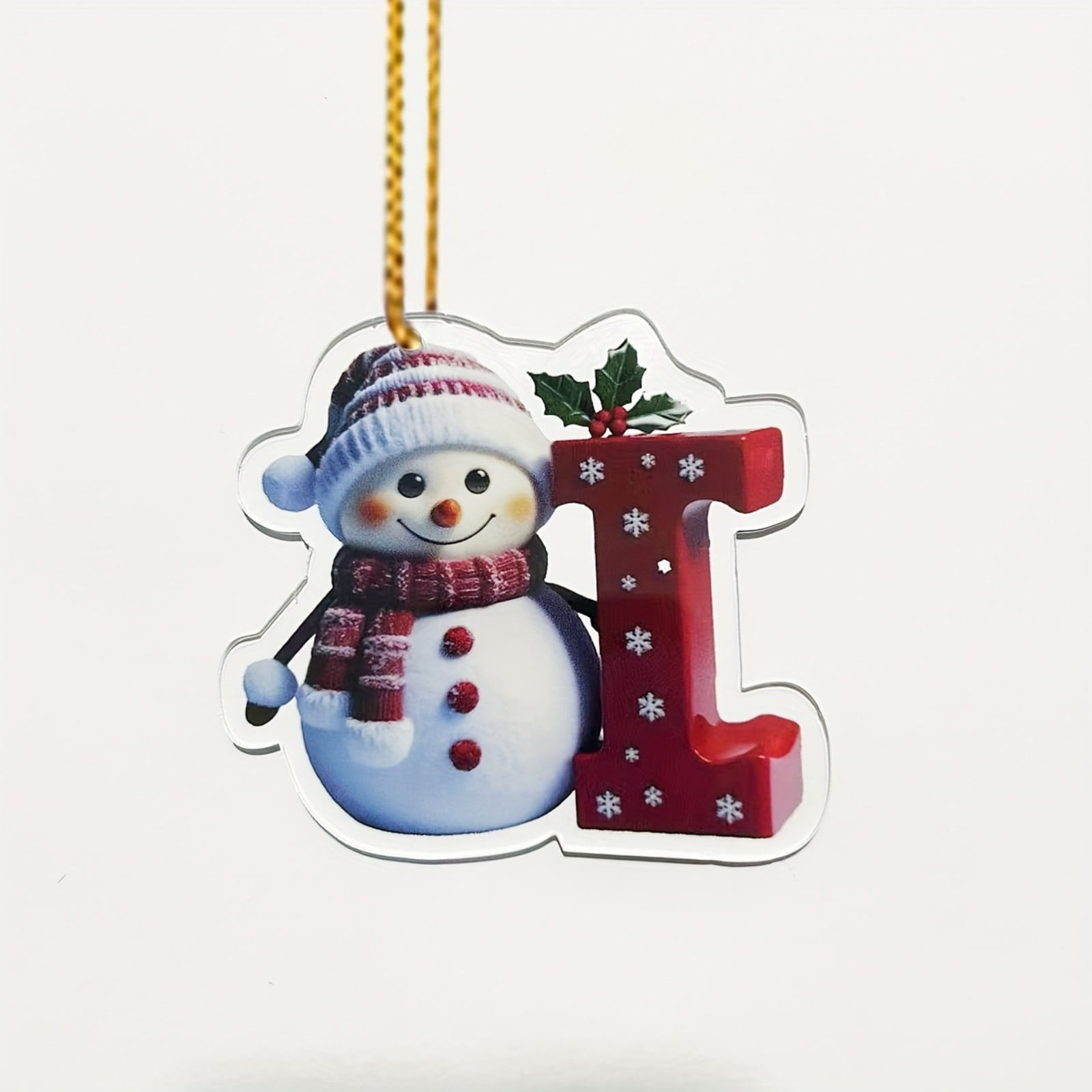 Funny Christmas Ornaments for Tree Decorations,26 Letter Basic/Snowman ...