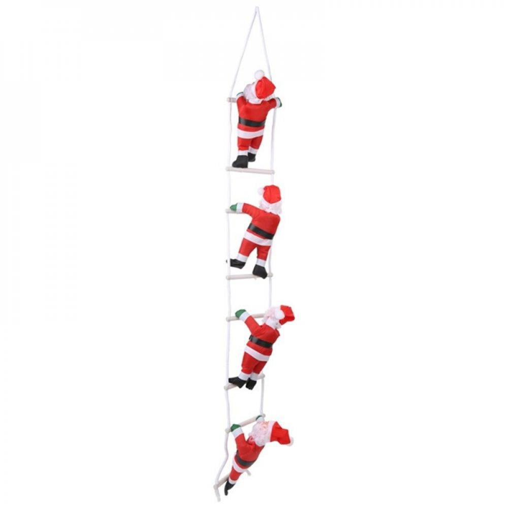 Funny Christmas Santa Claus Climb Ladder Hanging Decoration New Year ...