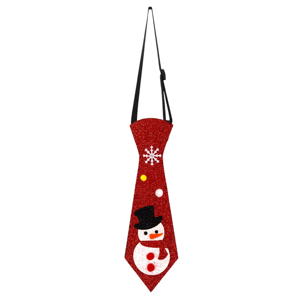 Funny Christmas Santa Snowman Felt Tie Christmas Gifts For Kids Photo ...