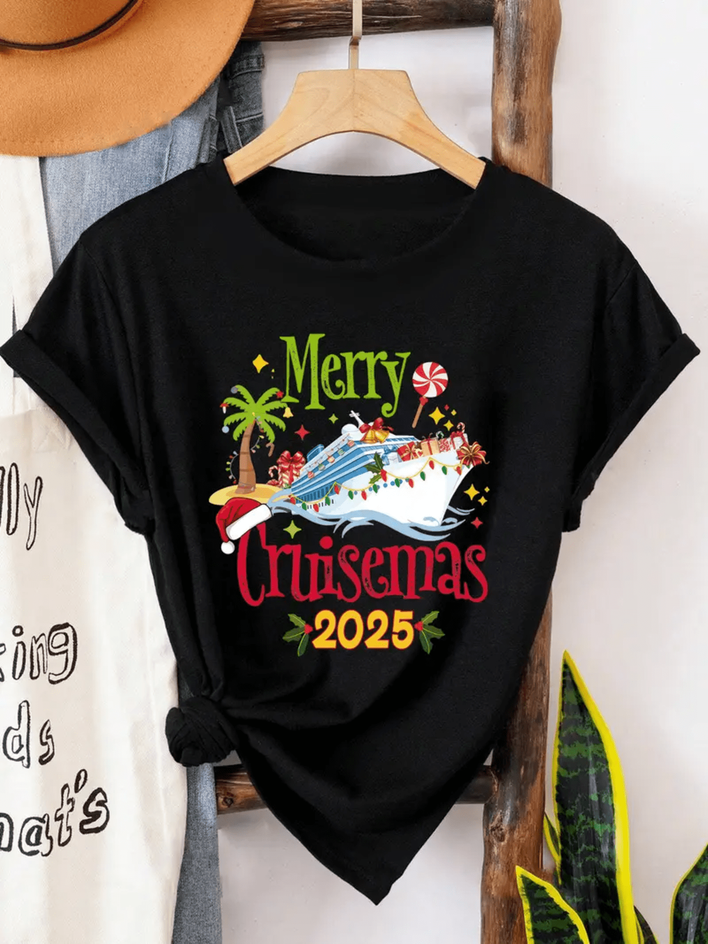 Funny Christmas Shirt for Women – Holiday Graphic Tee, Christmas Crew ...