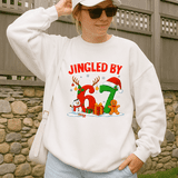 Funny Christmas Six Seven Meme Jingled By Numbers Holiday Sweatshirt ...