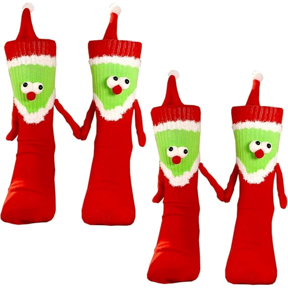 Funny Christmas Socks Holding Hands, Funny Christmas Gifts Unisex Xmas ...