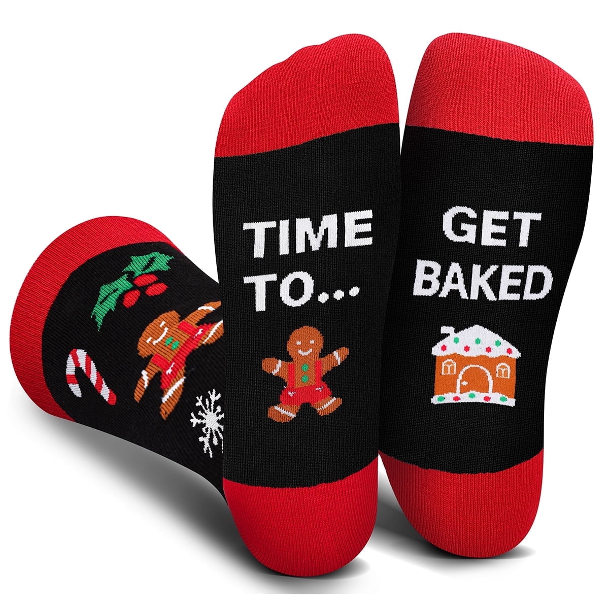 Funny Christmas Socks for Men Women Teens Boys -TIME TO GET BAKED ...