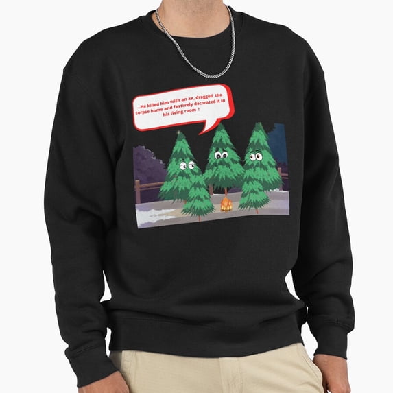 Funny Christmas Tree Art Unisex Sweatshirt Retro Vintage Holiday ...