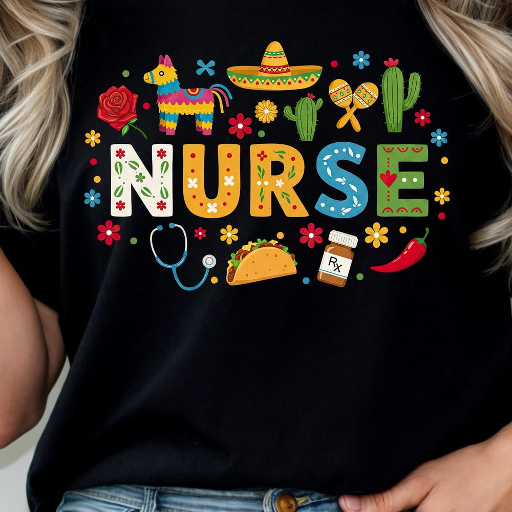 Funny Cinco De Mayo Nurse Shirtfiesta Party Me.Xi.Can Celebration ...