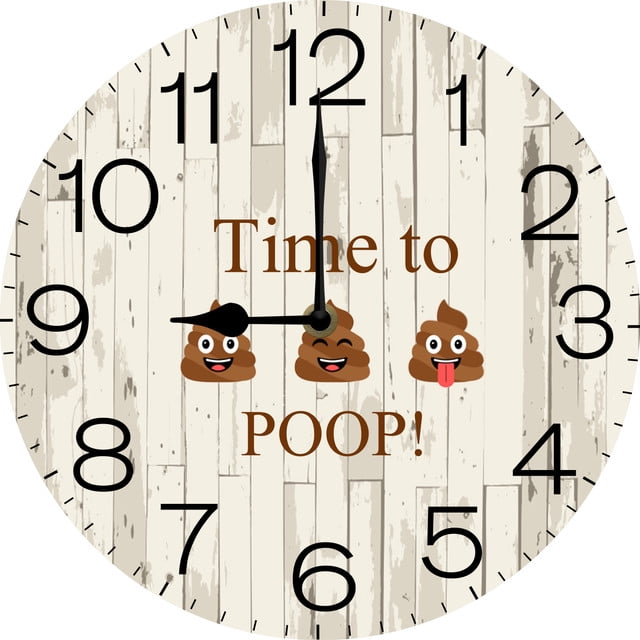 Funny Clock for Bathroom Decor, Time To Poop Clock, Gift for Boyfriend ...