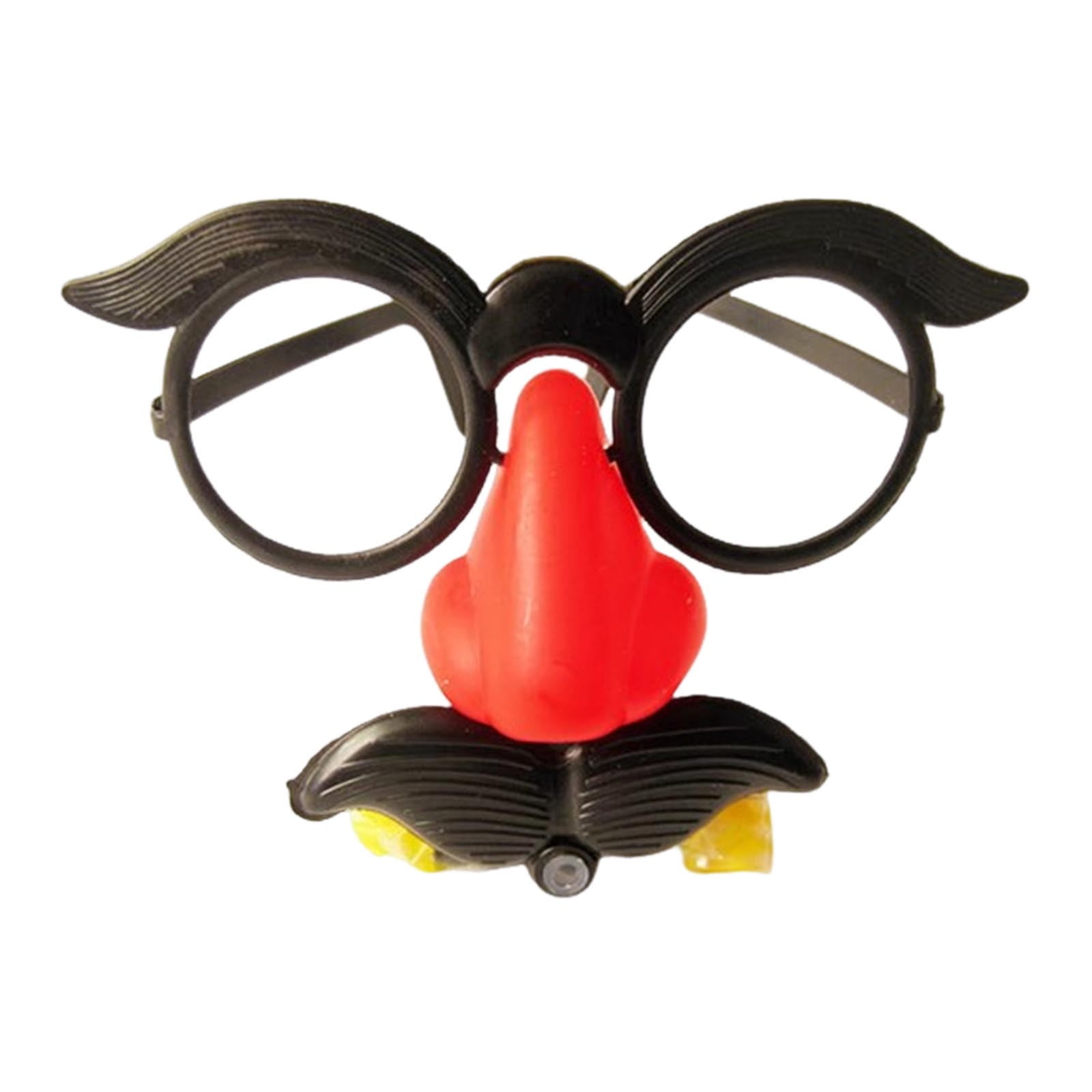 Funny Clown Glasses With Integrated Paper Beard Nose Beard Detachable ...