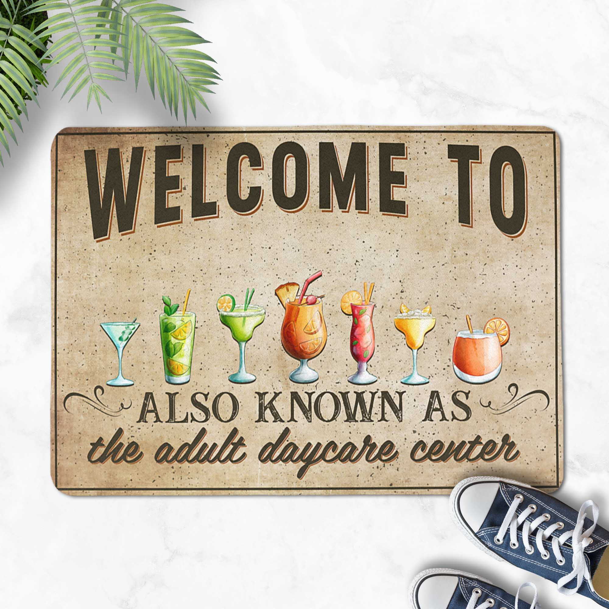 Funny Cocktail Welcome Doormat, Humor Bar Rug for Home Kitchen Patio ...