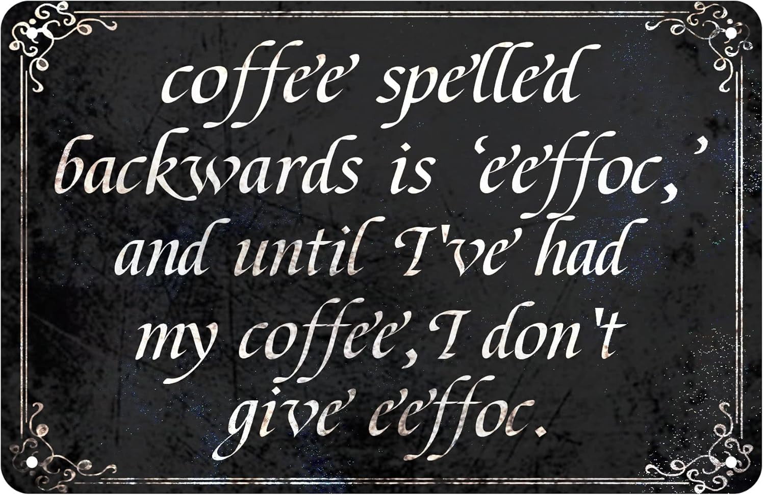 Funny Coffee Bar Signs Office Humor Decor Vintage Metal Tin Sign,Coffee ...