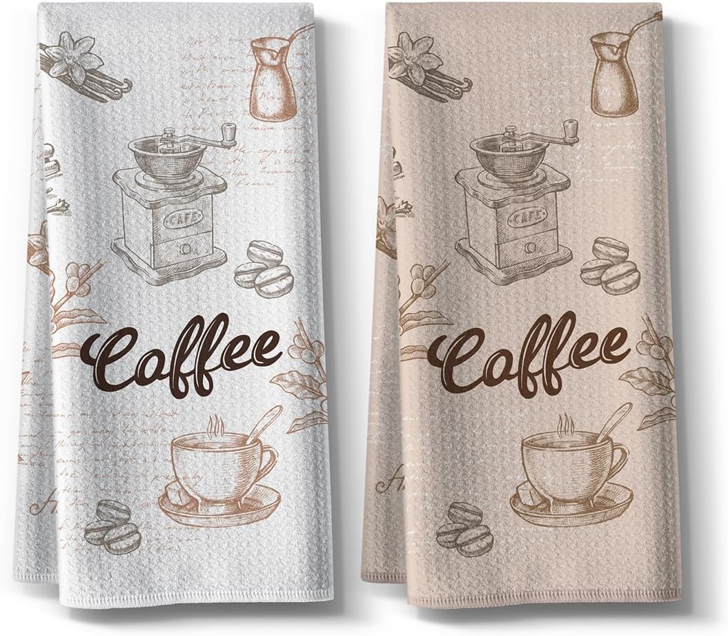 Funny Coffee Kitchen Towels,Bar Dishcloth,Cooking Flour Sack Hand ...