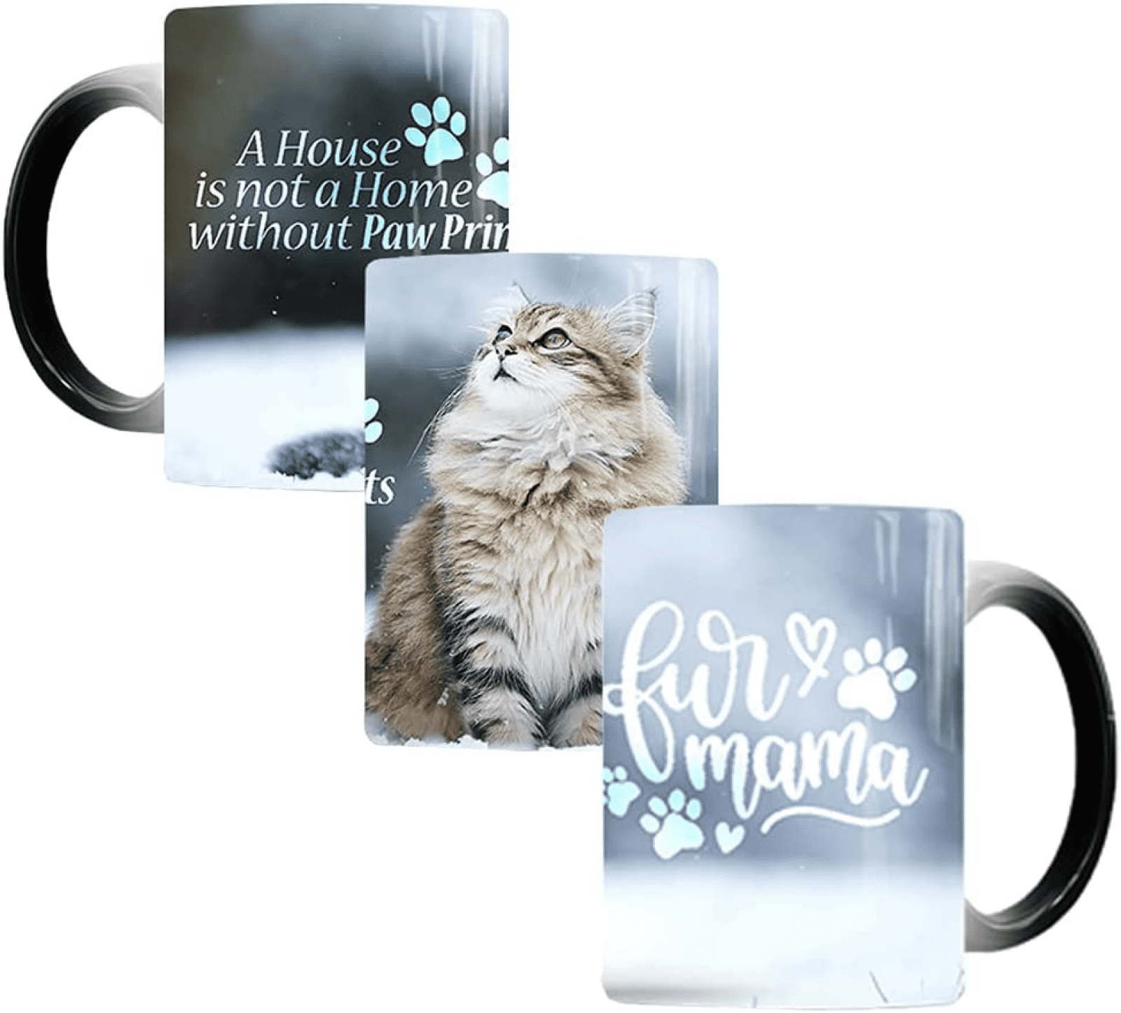 Funny Coffee Mug, Caliamary Ceramic Cat Mug Cute Heat Changing Mug ...