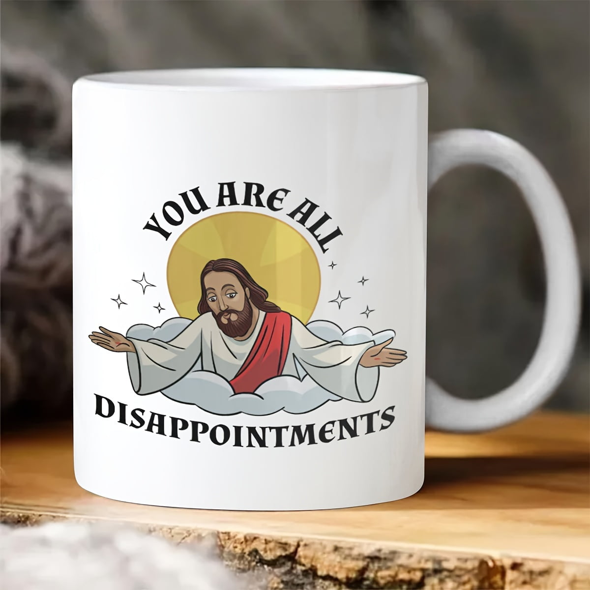 Funny Coffee Mug, Ceramic Mug Double-sided Design, Jesus Christ Meme ...