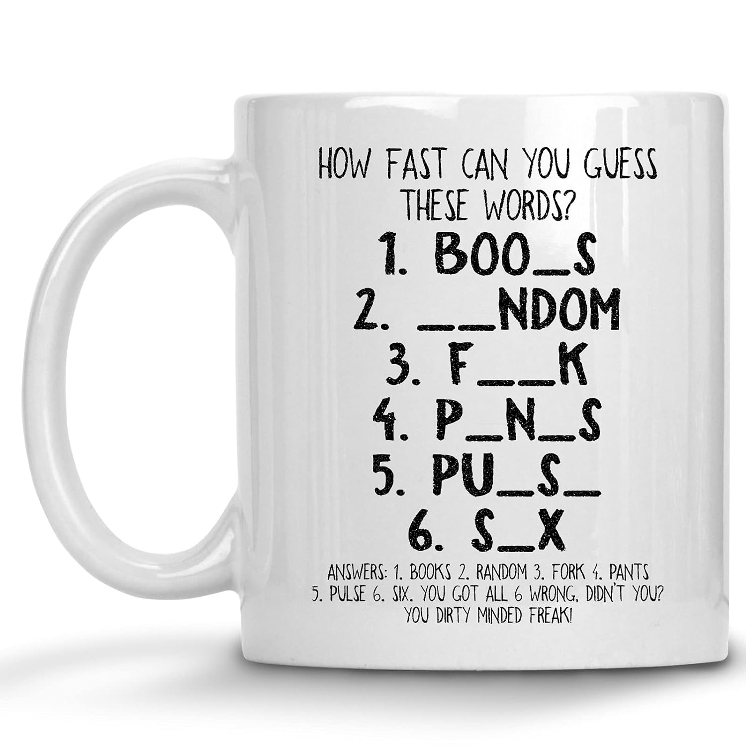 Funny Coffee Mugs Dirty Minded Freak, Funny Fill In The Blanks Ceramic ...