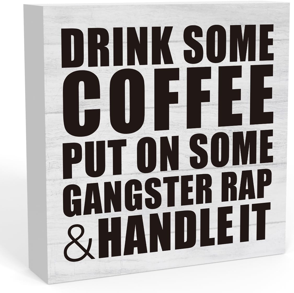Funny Coffee Room Wooden Box Sign Office Desk Decor7x7 inch ...