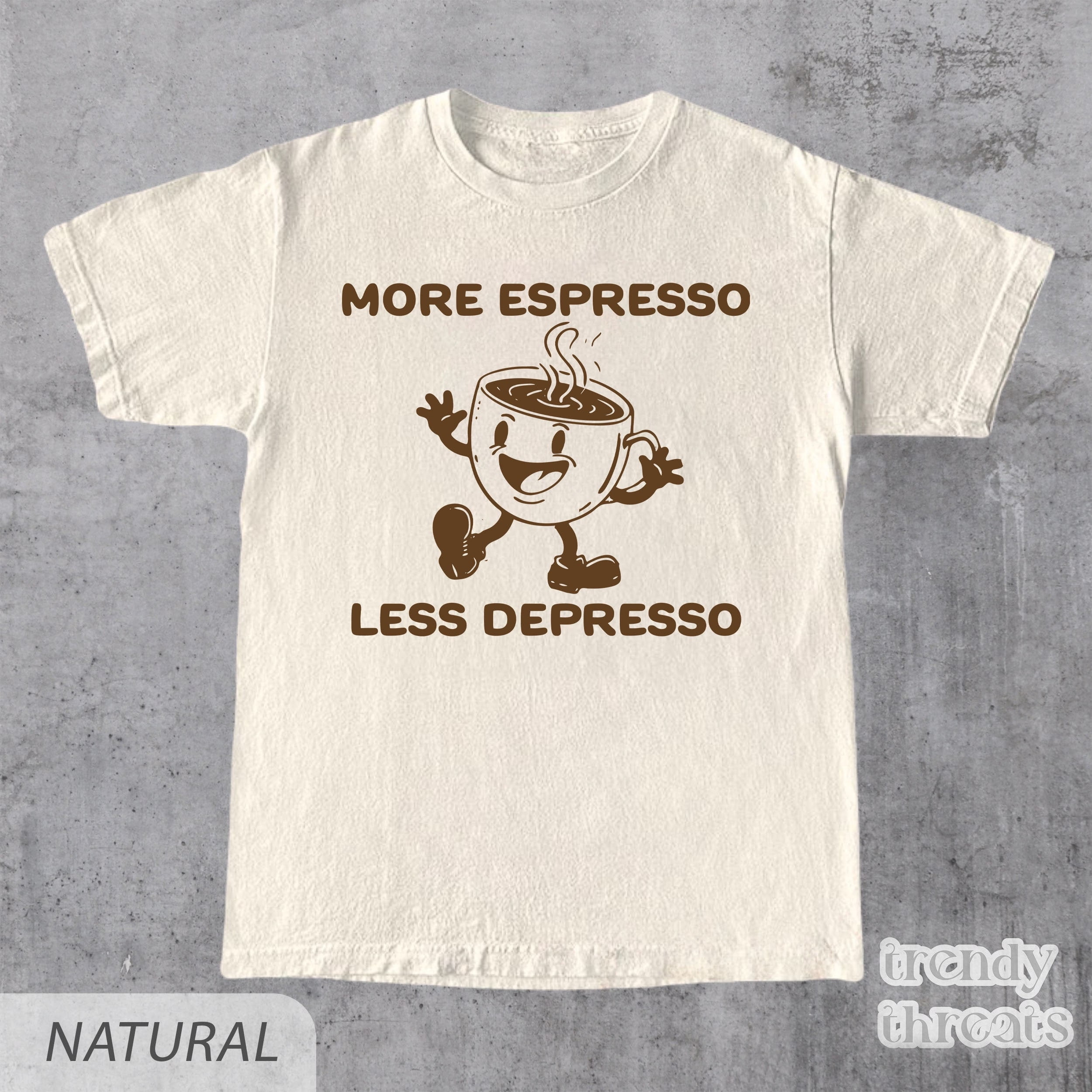 Funny Coffee Shirt More Espresso Less Depresso T-Shirt Coffee Lover Tee Unisex Heavy Cotto ...