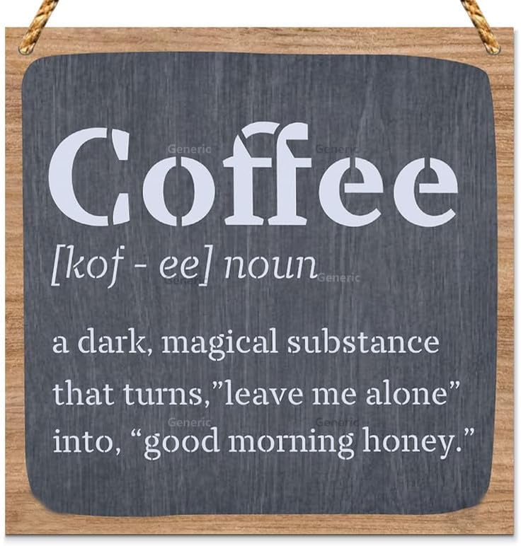 Funny Coffer Signs, Coffee Definition Sign, Funny Coffer Bar Decor ...